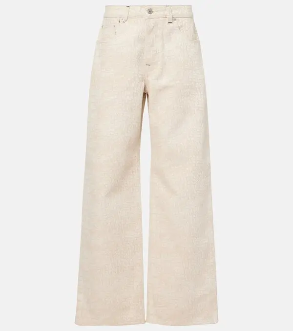 Jacquemus Croc-effect Wide-leg Jeans