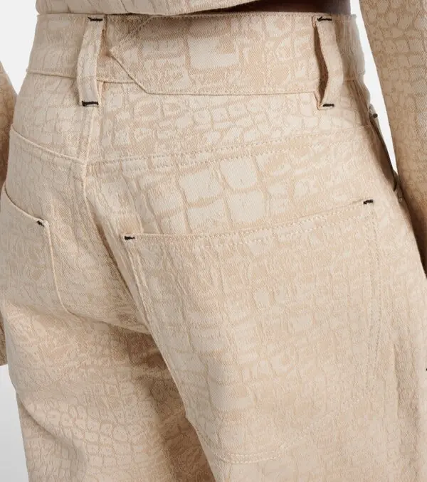Jacquemus Croc-effect Wide-leg Jeans