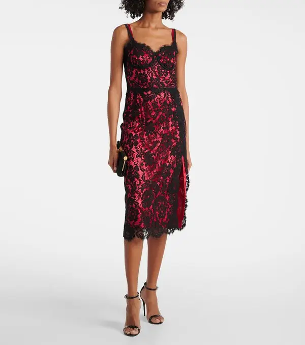 Dolce & Gabbana Floral Lace Slip Dress