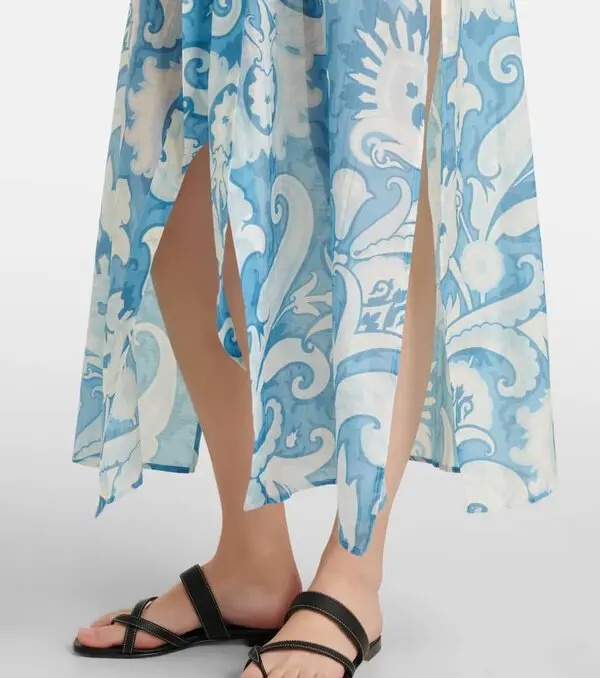 Etro Paisley Cotton And Silk Shirt Dress - Multicoloured
