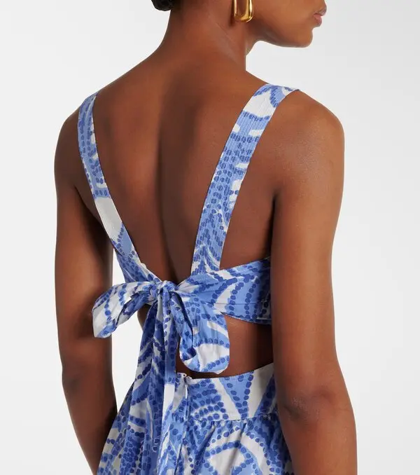 Poupette St Barth Coco Printed Midi Dress - Blue