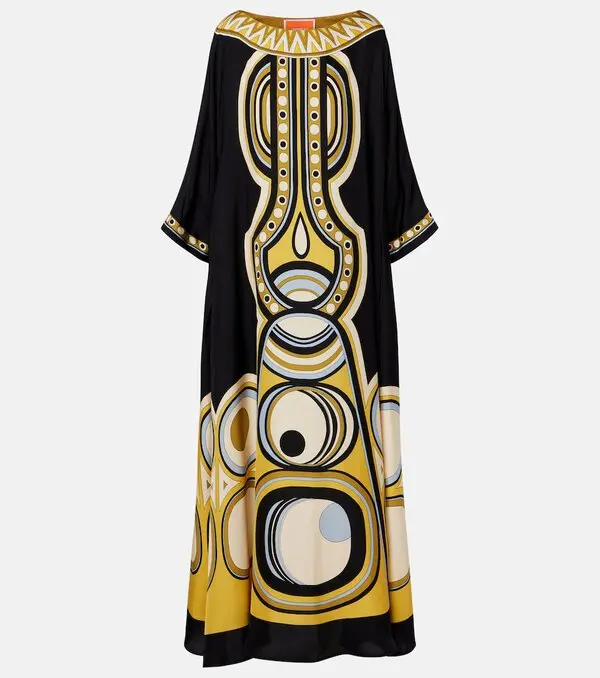 La DoubleJ Printed Silk Twill Maxi Dress - Multicoloured