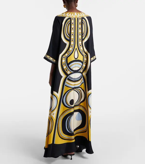 La DoubleJ Printed Silk Twill Maxi Dress - Multicoloured