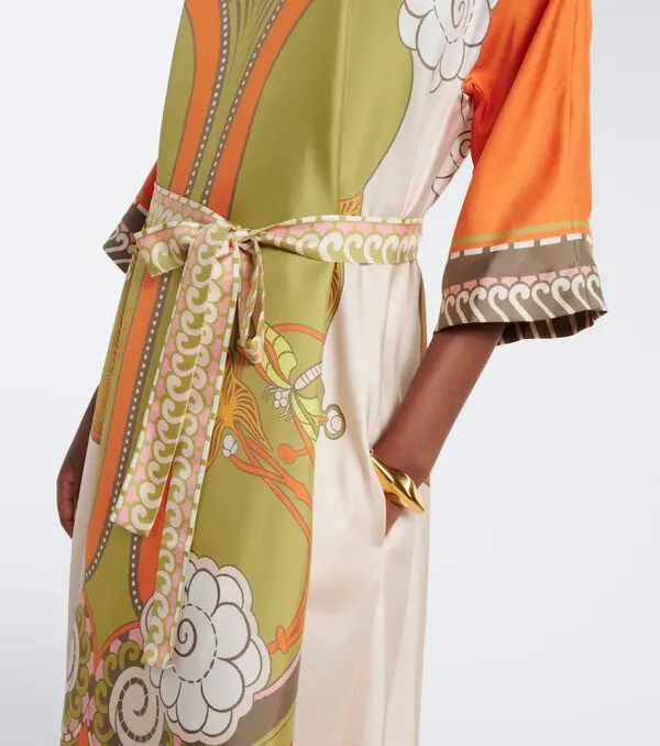 La DoubleJ Muumuu Printed Silk Twill Maxi Dress - Multicoloured