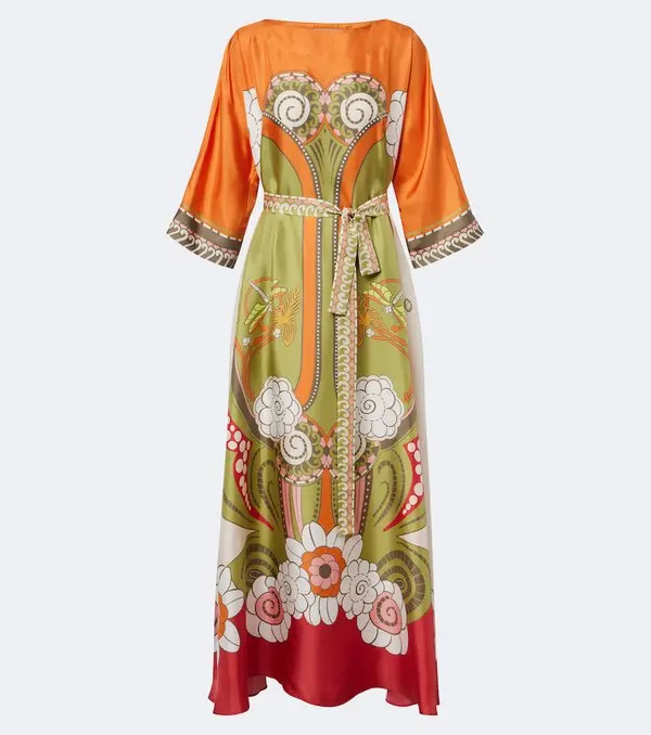 La DoubleJ Printed Silk Twill Maxi Dress - Multicoloured