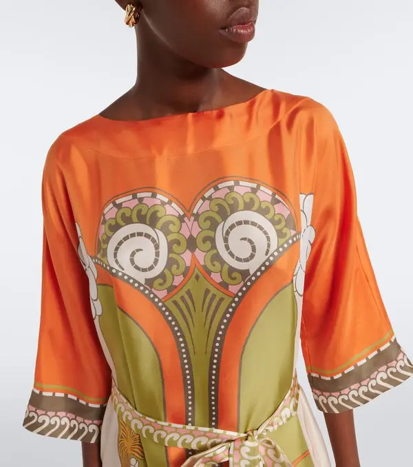 La DoubleJ Printed Silk Twill Maxi Dress - Multicoloured