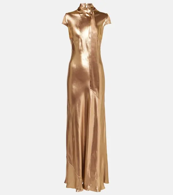 Galvan Solar Gaze Scarf-detail Gown