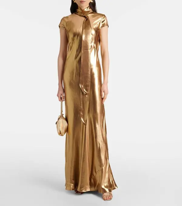 Galvan Solar Gaze Scarf-detail Gown