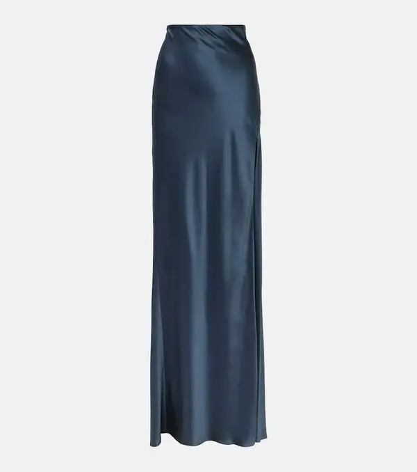 THE SEI Asymmetric Maxi Skirt - Blue