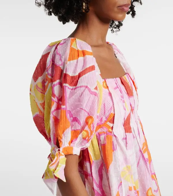 Poupette St Barth Catalina Printed Cotton Mini Dress