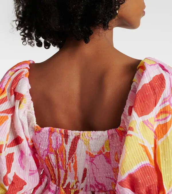 Poupette St Barth Catalina Printed Cotton Mini Dress