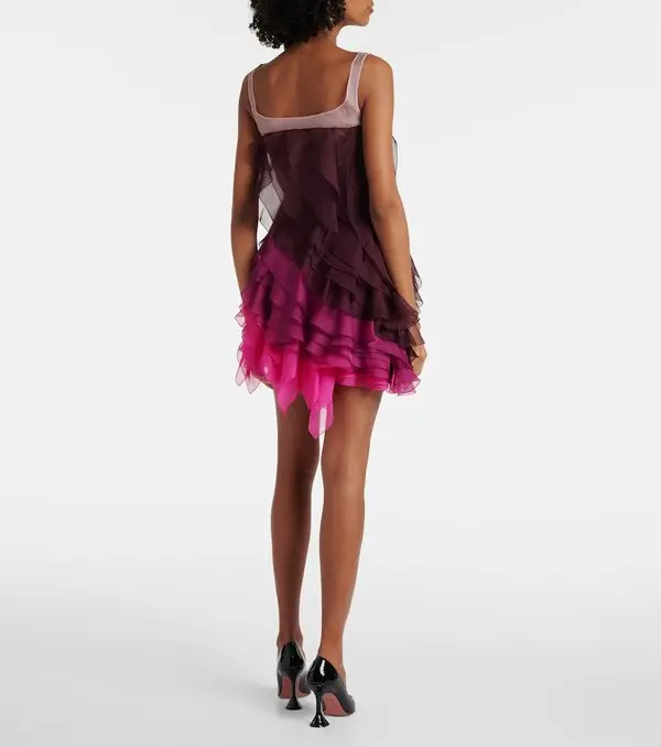 NENSI DOJAKA Kiera Ruffled Minidress - Pink