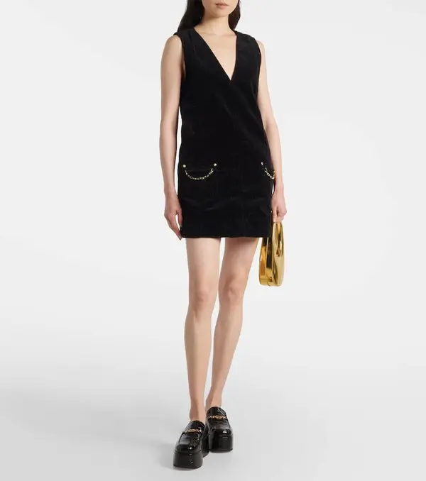 GANNI Cotton Corduroy Mini Dress