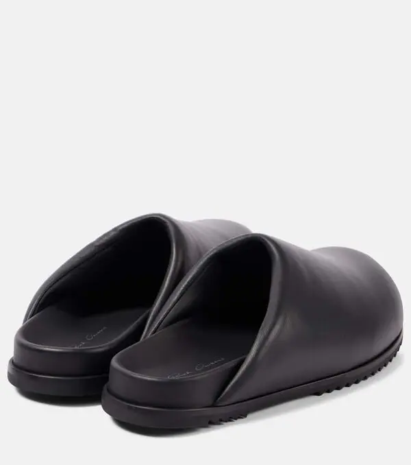 Rick Owens Granola Leather Mules - Black