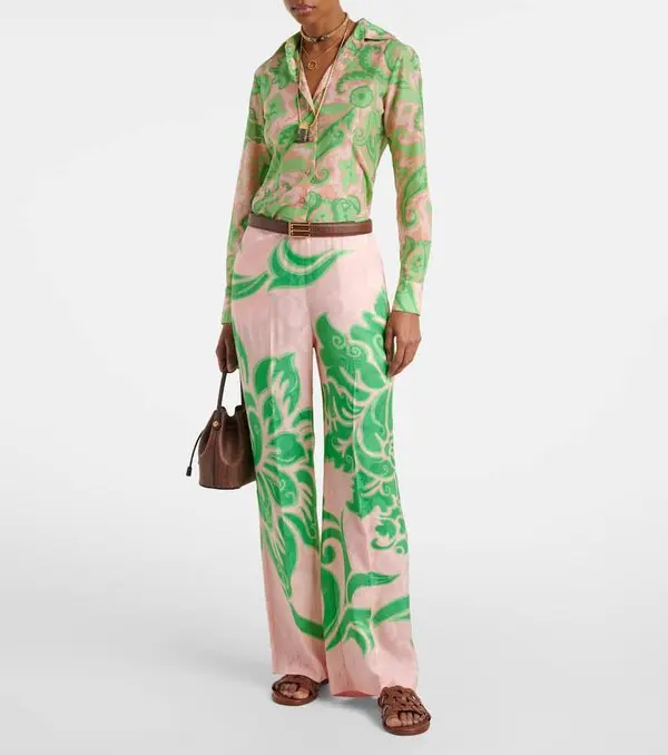 Etro Printed Cotton And Silk Shirt - Multicoloured