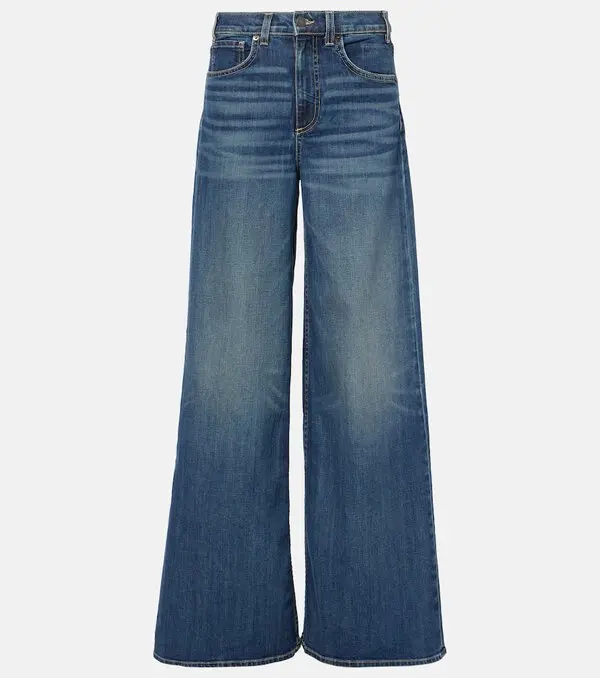 NILI LOTAN Rolland Wide-leg Jeans - Blue