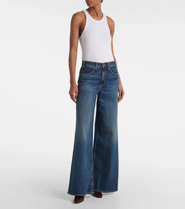 NILI LOTAN Rolland Wide-leg Jeans - Blue