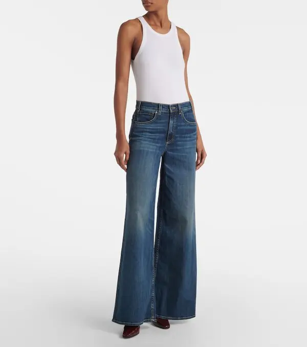 NILI LOTAN Rolland Wide-leg Jeans - Blue