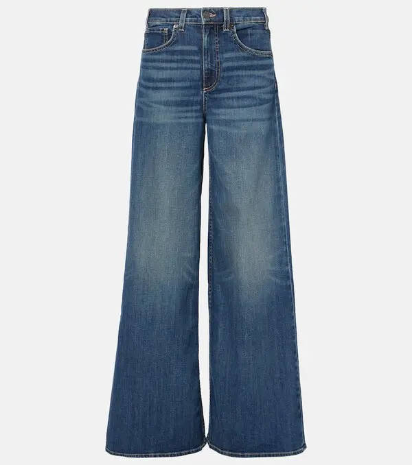 NILI LOTAN Rolland Wide-leg Jeans - Blue