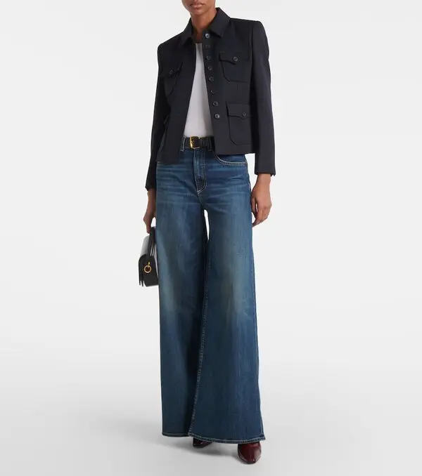 NILI LOTAN Rolland Wide-leg Jeans - Blue