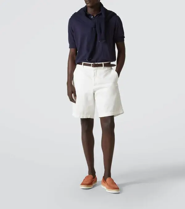 TOD'S Jute-trimmed Suede Slip-on Shoes