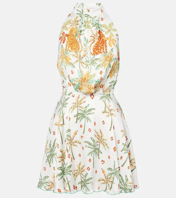 Poupette St Barth Cassandra Printed Halterneck Minidress - Multicoloured