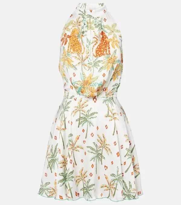 Poupette St Barth Cassandra Halterneck Mini Dress - Multicoloured