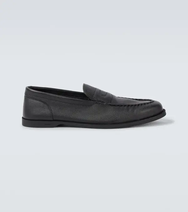 John Lobb Pace Leather Loafers - Black