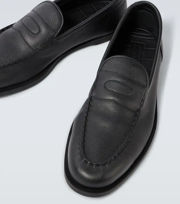 John Lobb Pace Leather Loafers - Black