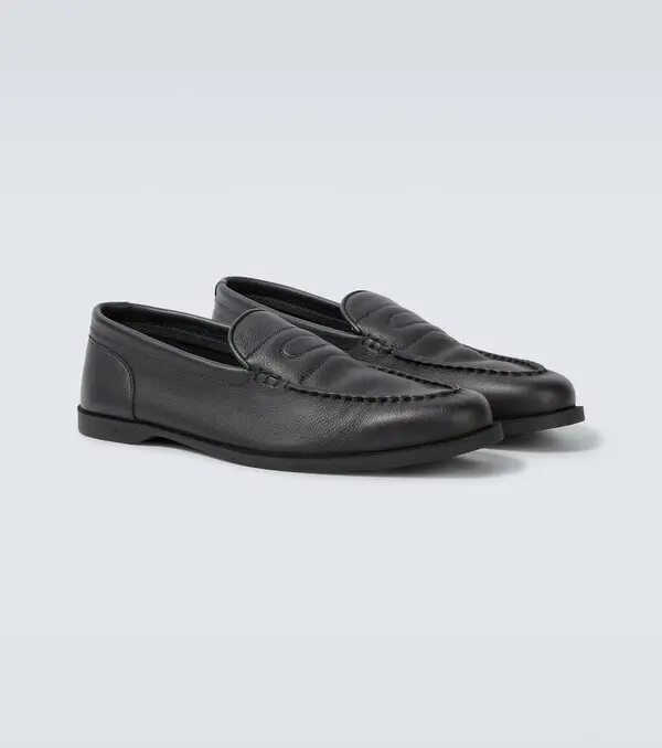 John Lobb Pace Leather Loafers - Black