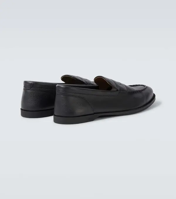 John Lobb Pace Leather Loafers - Black