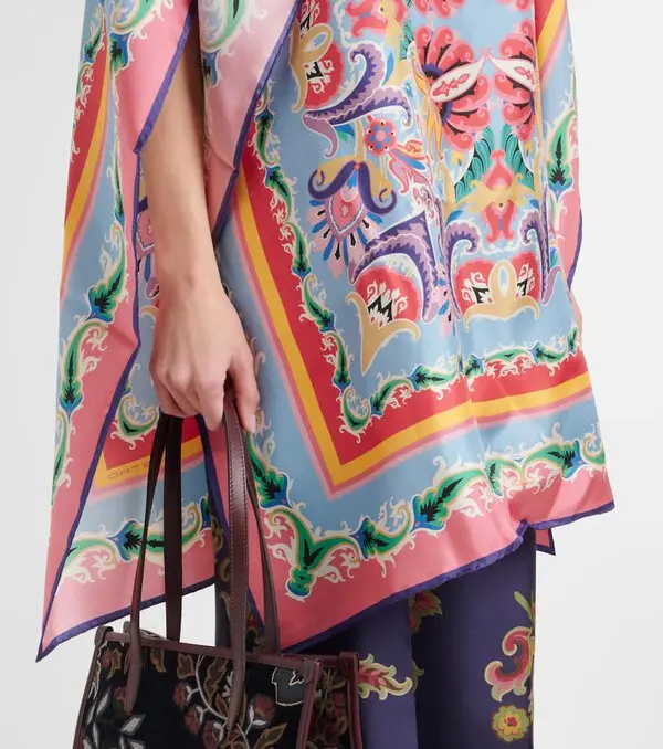 Etro Printed Silk Foulard Top