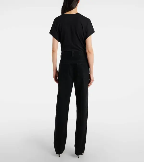 Khaite Corben High-rise Tapered Jeans - Black