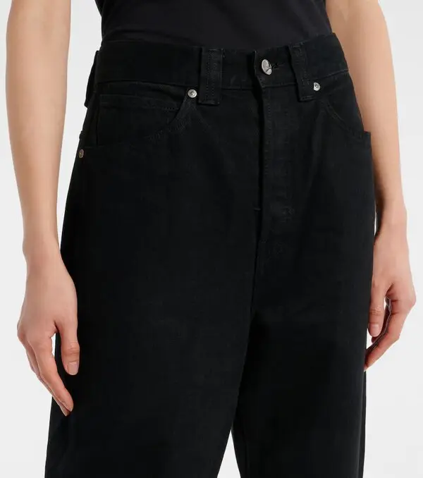 Khaite Corben High-rise Tapered Jeans - Black