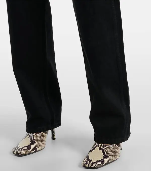 Khaite Corben High-rise Tapered Jeans - Black
