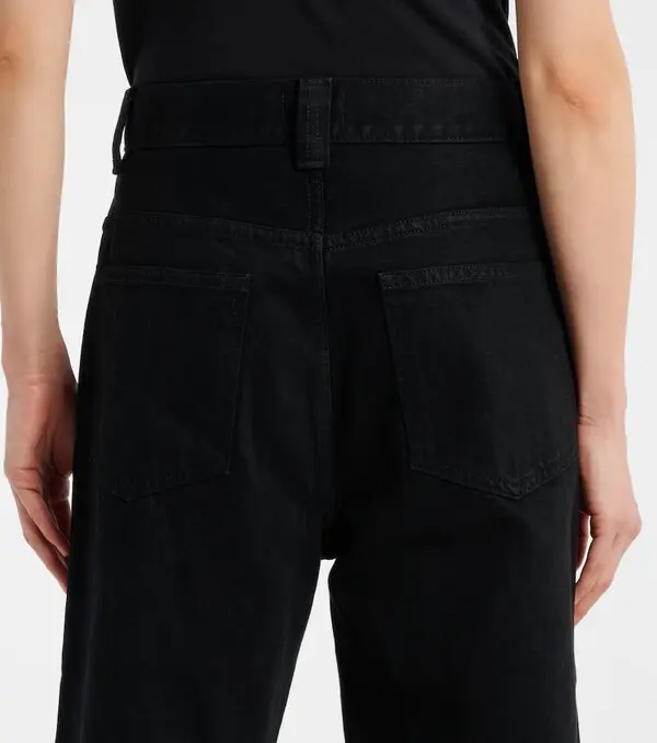 Khaite Corben High-rise Tapered Jeans - Black