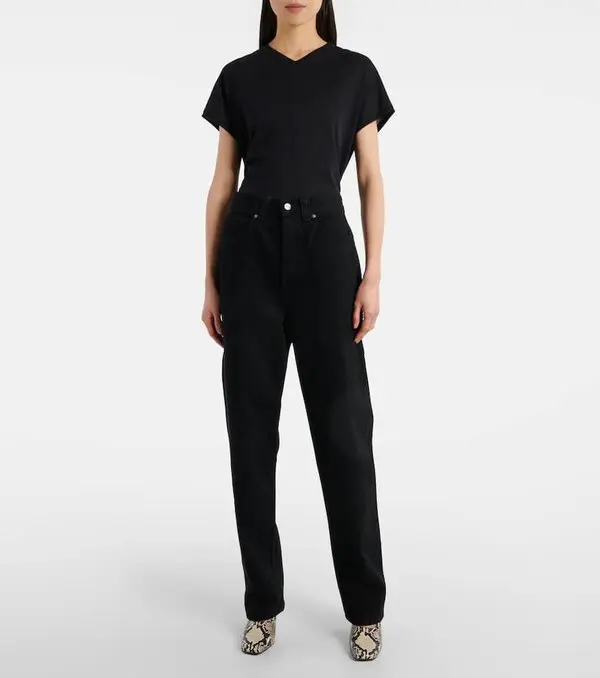 Khaite Corben High-rise Tapered Jeans - Black