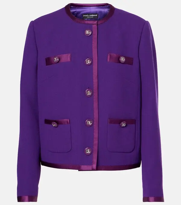 Dolce & Gabbana Crêpe Jacket - Purple