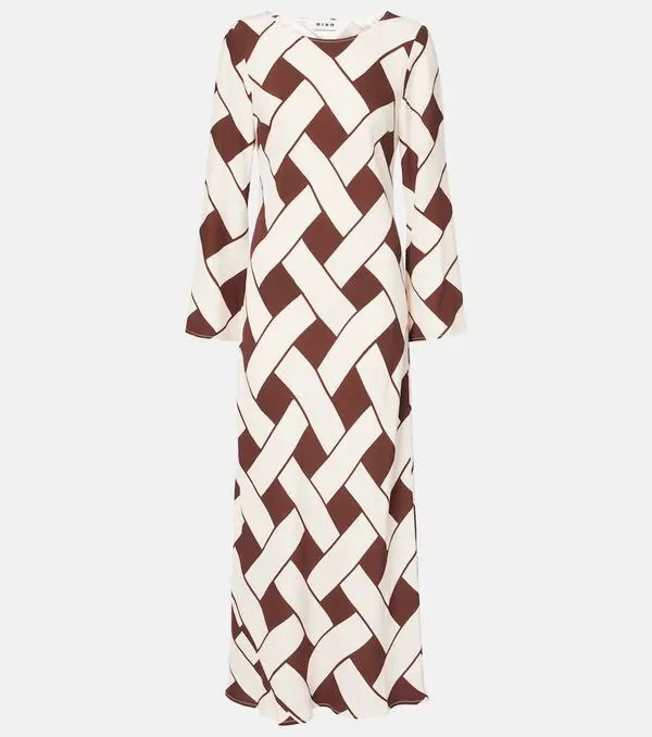 Rixo Alondra Maxi Dress - Brown