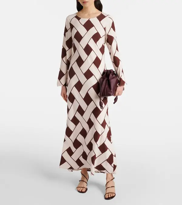 Rixo Alondra Maxi Dress - Brown