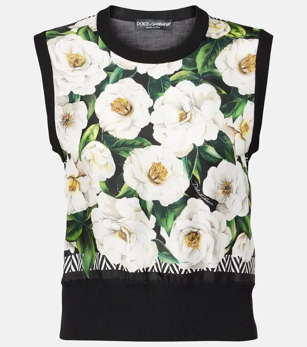 Dolce & Gabbana Floral Print Silk Top - Multicoloured