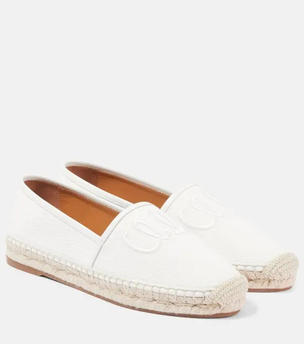 Chloé Isla Embroidered Espadrilles - White