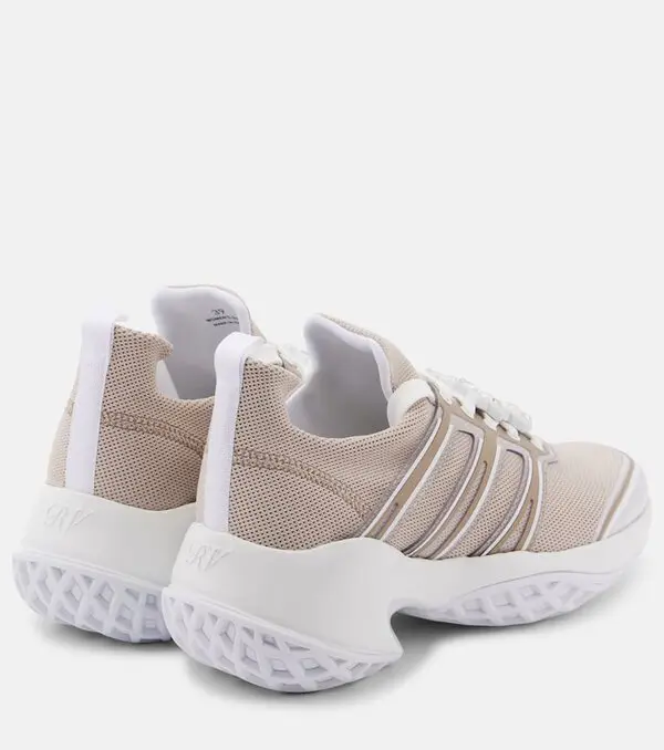 ROGER VIVIER Viv' Run Embellished Platform Sneakers - Grey