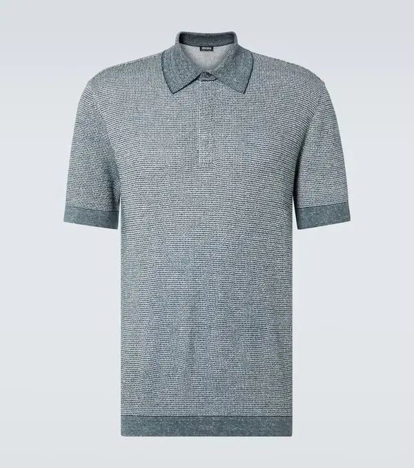 Zegna Cotton, Linen, And Silk Polo Shirt