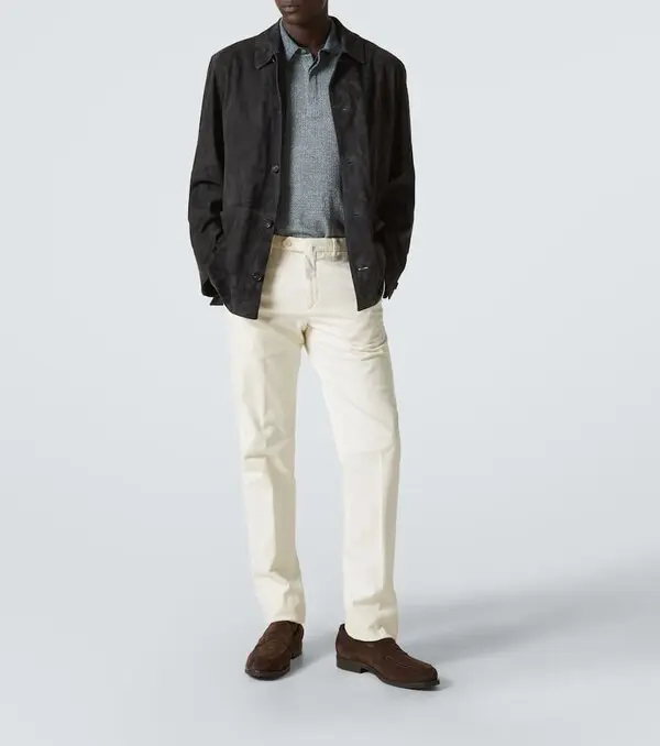 Zegna Cotton, Linen, And Silk Polo Shirt