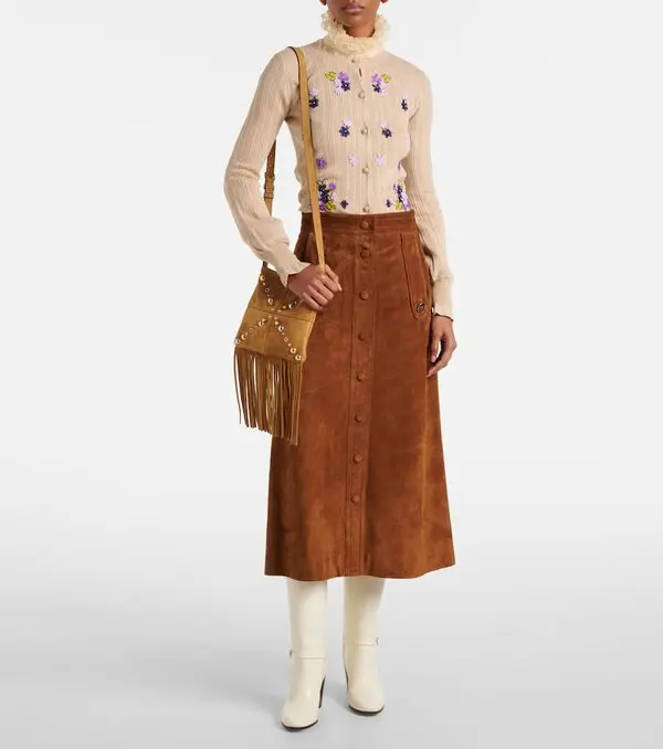 Valentino Garavani Embroidered Virgin Wool Cardigan