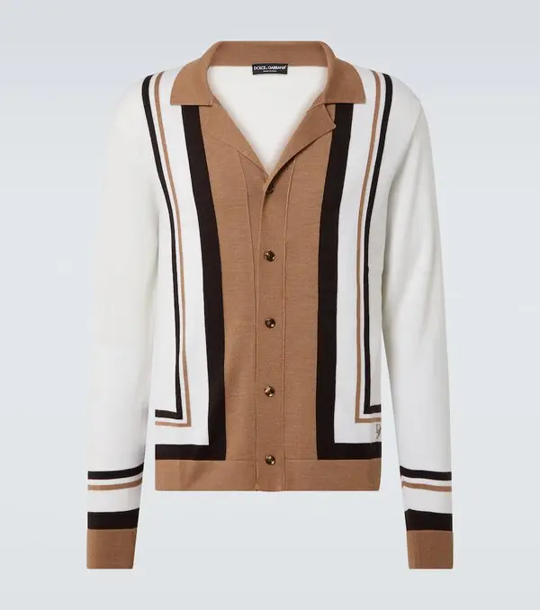 Dolce & Gabbana Wool And Silk Jacquard Cardigan