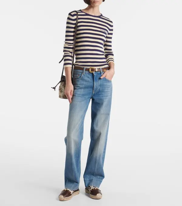 Valentino Garavani County Rockstud Leather Espadrilles