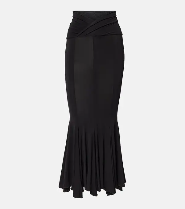 NENSI DOJAKA Zoe Flared Maxi Skirt - Black