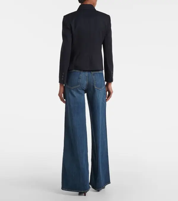 NILI LOTAN Jamison Virgin Wool Jacket - Blue